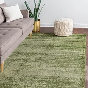 Rugs.com Angelica Collection Rug – 5' x 8' Green Medium Rug Perfect for Bedrooms, Dining Rooms, Living Rooms