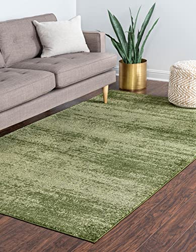 Rugs.com Angelica Collection Rug – 5' x 8' Green Medium Rug Perfect for Bedrooms, Dining Rooms, Living Rooms