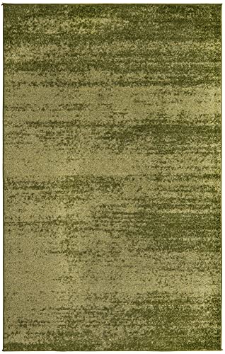 Rugs.com Angelica Collection Rug – 5' x 8' Green Medium Rug Perfect for Bedrooms, Dining Rooms, Living Rooms