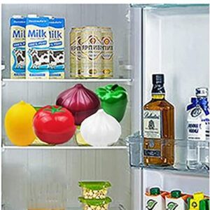 5-Piece Set Fruit Container Refrigerator,Onion Storage, Vegetable Storage, Onion, Lemon, Green Pepper, Tomato, Garlic Storage Container, Refrigerator Preservation