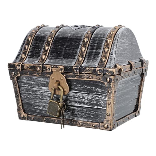 Cabilock Plastic Storage Bins Plastic Storage Bins Travel 2pcs Pirate Treasure pirate treasure chest antique treasure pirate jewelry keepsake Chest : Vintage Jewelry