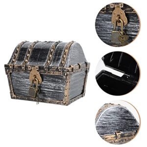 Cabilock Plastic Storage Bins Plastic Storage Bins Travel 2pcs Pirate Treasure pirate treasure chest antique treasure pirate jewelry keepsake Chest : Vintage Jewelry