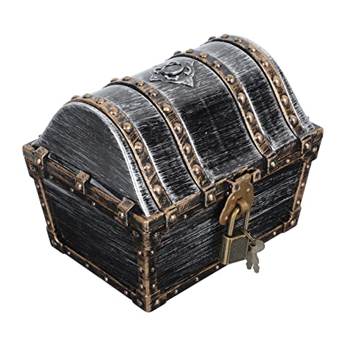 Cabilock Plastic Storage Bins Plastic Storage Bins Travel 2pcs Pirate Treasure pirate treasure chest antique treasure pirate jewelry keepsake Chest : Vintage Jewelry