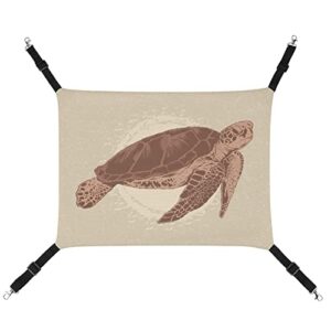 hand drawn turtle pet hammock bed guinea pig cage hammock small animal hanging bed for ferret, chinchilla, puppy and other small animals