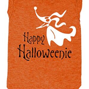 Halloween Dog Clothes Funy Pumpkin T-Shirt Cute Ghost Dog Bone Print Shirt Small Large Dog Vest Puppy Fall Gift (Large, Orange-2)