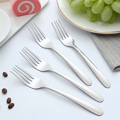 Gymdin 36 Pieces Salad Forks Set, 7 Inches Small Forks Silverware, Food Grade Stainless Steel Dessert Forks Set, Mirror Polished & Dishwasher Safe, Metal Forks Set Use for Tasting Cakes and Fruits