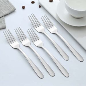 Gymdin 36 Pieces Salad Forks Set, 7 Inches Small Forks Silverware, Food Grade Stainless Steel Dessert Forks Set, Mirror Polished & Dishwasher Safe, Metal Forks Set Use for Tasting Cakes and Fruits