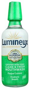 lumineux clean and fresh mouthwash, no alcohol, fluoride free, sls free, non toxic, 16 ounce (pack of 1)