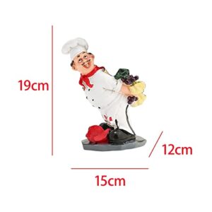 MagiDeal Resin Chef Wine Bottle Holder Figurine Display Stand Decorative Centerpiece Statue for Kitchen, Wine Cellar, Countertop, Style D