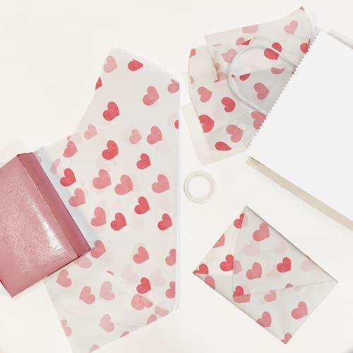 Fading Hearts Printed Tissue Paper - Decorative Tissue for Decoupage - Valentine's Tissue Paper | 24 Sheets 20" x 30"