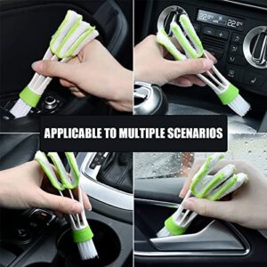 Car Wash Cleaning Tools Kit Auto Detailing Brush Set Pro Car Cleaning Supplies for Cleaning Wheels Interior Exterior, Including 6Pcs Detail Brush 3Pcs Wire Brush 2Pcs Air Conditioner Brush & 1Pc Towel