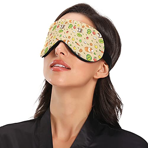 Guinea Pigs Pets Food Bird Eye Fabric Sleep Mask, Blindfold, Super Smooth Eye Mask