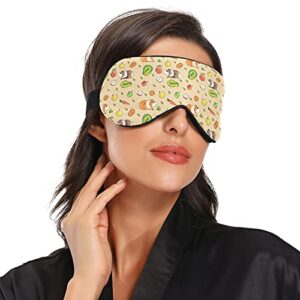 Guinea Pigs Pets Food Bird Eye Fabric Sleep Mask, Blindfold, Super Smooth Eye Mask