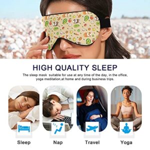 Guinea Pigs Pets Food Bird Eye Fabric Sleep Mask, Blindfold, Super Smooth Eye Mask