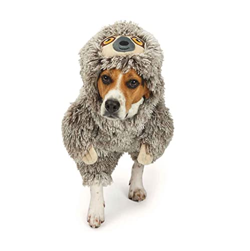 MPP Sloth Costume for Dogs Cute Funny Plush Soft Fuzzy Easy Fit Adorable (Large),Grey