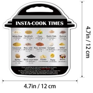 Magnetic Cheat Sheet for Instant Pot Decals Instapot Colored Textual Description and Food Images Cooking Times, 3 Pieces