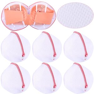 6 pcs bra washing bag,delicates bra laundry bag for washing machine,mesh bra wash bag for laundry,bra bag lingerie bag with zipper,underwear washing bags bra washer protector for women laundry storage