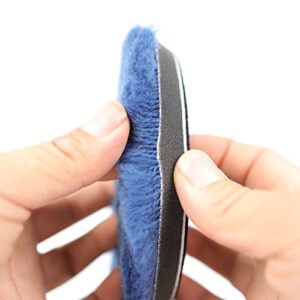 Polishing Pad, 5Pc 6Inch 150mm Orbital Buffer Polisher Pad Wool Microfiber Buffing Pads car Detailing kit, Foam applicator Pad for Compounding, Polishing and Waxing, for 6''Backing Plate Car Polisher