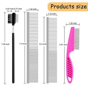 Dog Combs for Grooming, Fine Tooth Dog Eye Comb, Tear Stain Remover Comb for Small Dogs Cats Poodle(10 Pack)