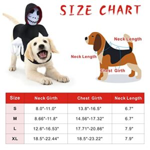 Otunrues Dog Costumes Halloween Funny Dog Ghost Riding Costume Funny Cat Halloween Costumes for Dogs Saddle Costume Novelty Pet Outfit Clothes for Halloween Cosplay Party M