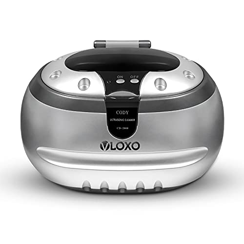 Ultrasonic Jewelry Cleaner, VLOXO Ultrasonic Cleaning Machine 600ML Professional Jewelry Cleaner 42kHz with Stainless Steel Tank for Jewelry, Eyeglasses, Retainer, Watches, Dentures, Rings, Coins