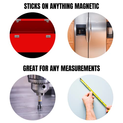 Infassic Fraction To Decimal To Millimeter (mm) Conversion Chart Magnet - Standard To Metric Magnetic Quick Reference Guide - Inches To Mm Cheat Sheet - Inch Fraction & Inch Decimal - 5.5” x 8.5”