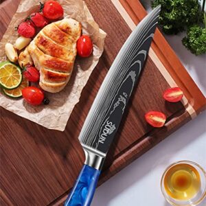 SUDUN 8 Inch Professional Kitchen Knife,Super Stainless Steel Chefs Knife, Ultra Sharp Blade, German High Carbon Stainless Steel Kitchen Chopping Knife with Resin Handle and Gift Box