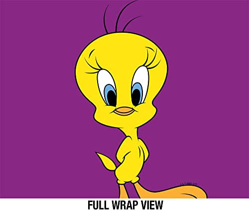 Looney Tunes OFFICIAL Tweety Bird Pose 24 oz Insulated Canteen Water Bottle, Leak Resistant, Vacuum Insulated Stainless Steel with Loop Cap, Black