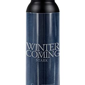 Game of Thrones OFFICIAL Stark Sigil 24 oz Insulated Canteen Water Bottle, Leak Resistant, Vacuum Insulated Stainless Steel with Loop Cap, Black