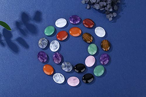 LAIDANLA Rose Quartz Crushed Stone Crystal Chips Bulk 100g and 5Pcs Healing Crystals Palm Stone Set Reiki Crystals Vase Filler Aquarium Gravel for Meditation Stress Relief