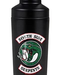 Riverdale OFFICIAL Riverdale South Side Serpents Pattern 18 oz Insulated Water Bottle, Leak Resistant, Vacuum Insulated Stainless Steel with 2-in-1 Loop Cap