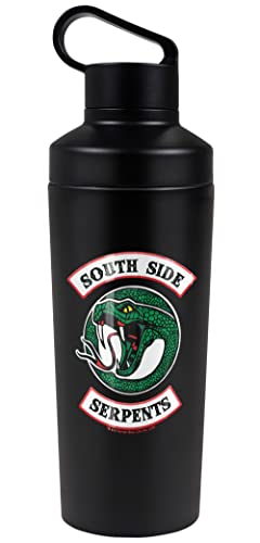 Riverdale OFFICIAL Riverdale South Side Serpents Pattern 18 oz Insulated Water Bottle, Leak Resistant, Vacuum Insulated Stainless Steel with 2-in-1 Loop Cap