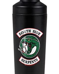 Riverdale OFFICIAL Riverdale South Side Serpents Pattern 18 oz Insulated Water Bottle, Leak Resistant, Vacuum Insulated Stainless Steel with 2-in-1 Loop Cap