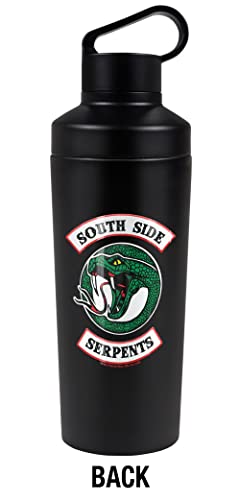 Riverdale OFFICIAL Riverdale South Side Serpents Pattern 18 oz Insulated Water Bottle, Leak Resistant, Vacuum Insulated Stainless Steel with 2-in-1 Loop Cap