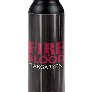 Game of Thrones OFFICIAL Targaryen Sigil 24 oz Insulated Canteen Water Bottle, Leak Resistant, Vacuum Insulated Stainless Steel with Loop Cap, Black