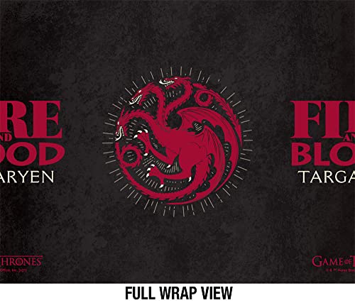 Game of Thrones OFFICIAL Targaryen Sigil 24 oz Insulated Canteen Water Bottle, Leak Resistant, Vacuum Insulated Stainless Steel with Loop Cap, Black