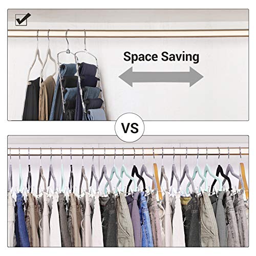 SONGMICS 50-Pack Clothes Hangers and 3-Pack Pants Hangers Bundle, Non-Slip Hangers, Space-Saving Closet Organization, 360 Degree Swivel Hook, Heavy Duty, Gray and Black UCRP20G50 and UCRI041BK