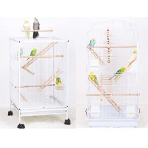 GXXMEI 4PCS Bird Toys Wooden Ladder, 4 Sizes Parakeet Toys Wood Ladder, Natural Wooden Step Ladder Bird Ladder, Bird Climbing Toys Bird Toys for Parakeets, Parrots, Cockatoo and Lovebirds