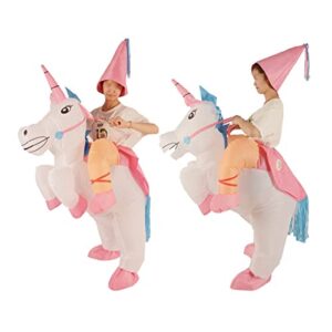 BESTOYARD Halloween Costumes Halloween Costumes Halloween Costumes Costume 2 PCS Inflatable Costume inflatable clothing inflatable party costume party fancy clothes Riding a Horse