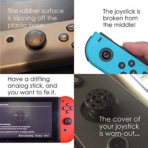 Replacement Joystick & Shell Compatible with Nintendo Switch Joy-Con, Thumbsticks Casing Repair Kit for Switch OLED Joy-con