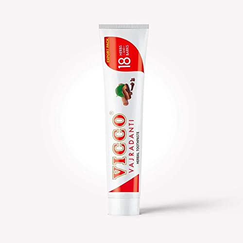 Vicco Vajradanti Herbal Toothpaste 18 Herbs and Barks - Pack of 3 (100g) - Specially Packed and Exported by Behal International