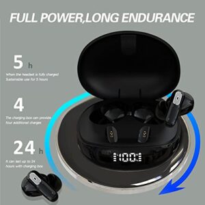 JS81 Bluetooth-Compatible V5.1 Smart- in-Ear Mp3 Stereo Sports Facility with Digital Display A Led (Black)