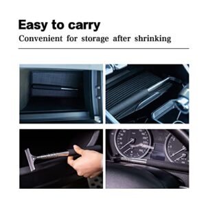 jeseny 1 PC Car Rearview Mirror Wiper Telescopic Auto Mirror Squeegee 98cm Long Handle Cleaning Tool Glass Mist Cleaner Black