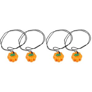 bestoyard flash toys 4 pcs led light pumpkin pendant necklace halloween led necklace halloween light up necklace up halloween pumpkin skull necklace