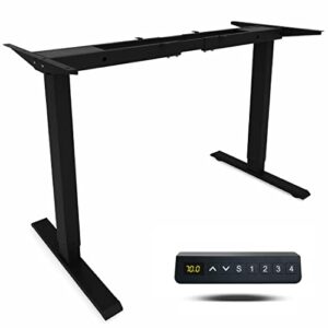 espefy dual motor standing desk frame- heavy duty electric desk frame legs, adjustable desk frame, sit stand desk frame for 43''-70'' desktop, home& office diy workstation