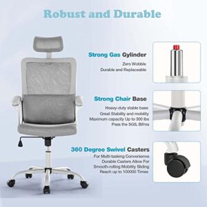 Desk Chair - Office Chair High Back Mesh Computer Chair with Lumbar Support Adjustable Height Swivel Home Office Chair