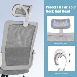 Desk Chair - Office Chair High Back Mesh Computer Chair with Lumbar Support Adjustable Height Swivel Home Office Chair