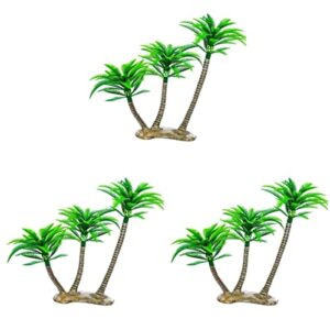 bestoyard home decor home decor 3 pieces palm model artificial aquarium tree artificial aquarium plants fish tank tree tree mini artificial decoraciones para salas de casa artificial plants