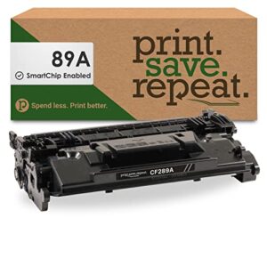 print.save.repeat. hp cf289a (89a) toner cartridge with smartchip for laserjet enterprise m507, laserjet enterprise flow mfp m528, laserjet enterprise mfp m528 [5,000 pages]