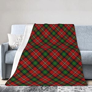 throw blanket scottish tartan boyd plaid ultra soft lightweight bed blanket quilt durable home decor fleece blanket sofa blanket luxurious carpet for men women kids 50"x40"